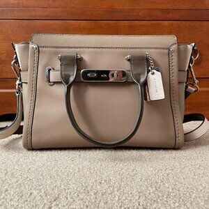 Coach | Bags | Nwt Coach Swagger 27 Tote Bag In Stone Multi Colorblock ...